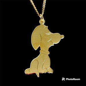 Peanuts | Jewelry | Vintage Snoopy Necklace Pendant Gold Plated Peanuts ...